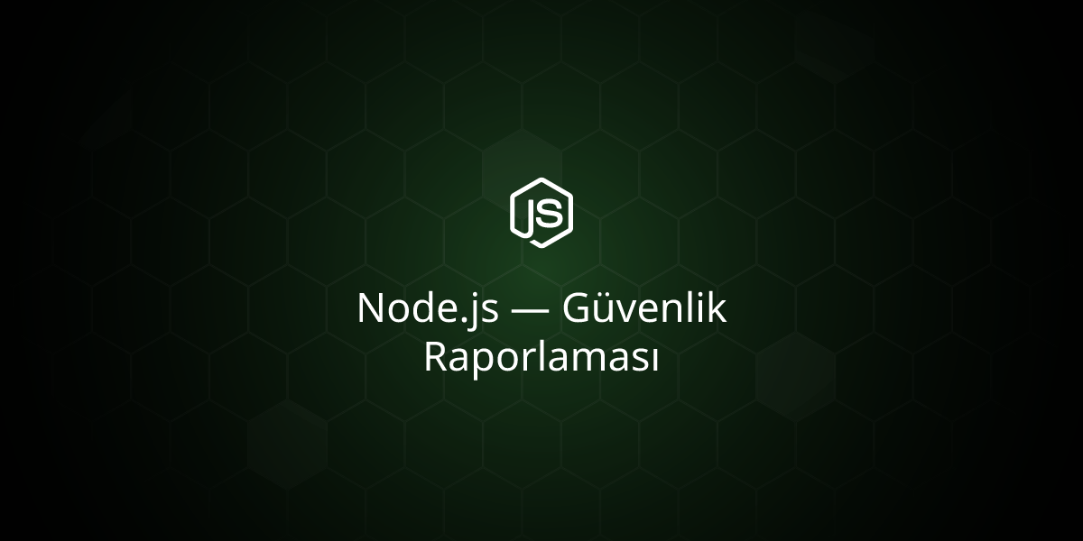 Node.js — Güvenlik Raporlaması